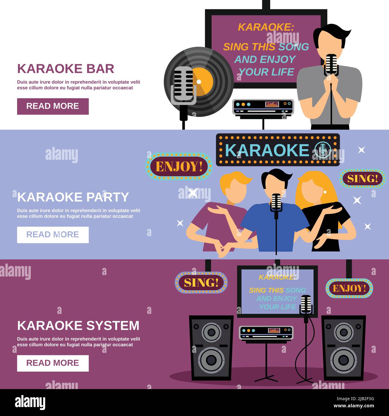Singing party Stock Vector Images - Alamy