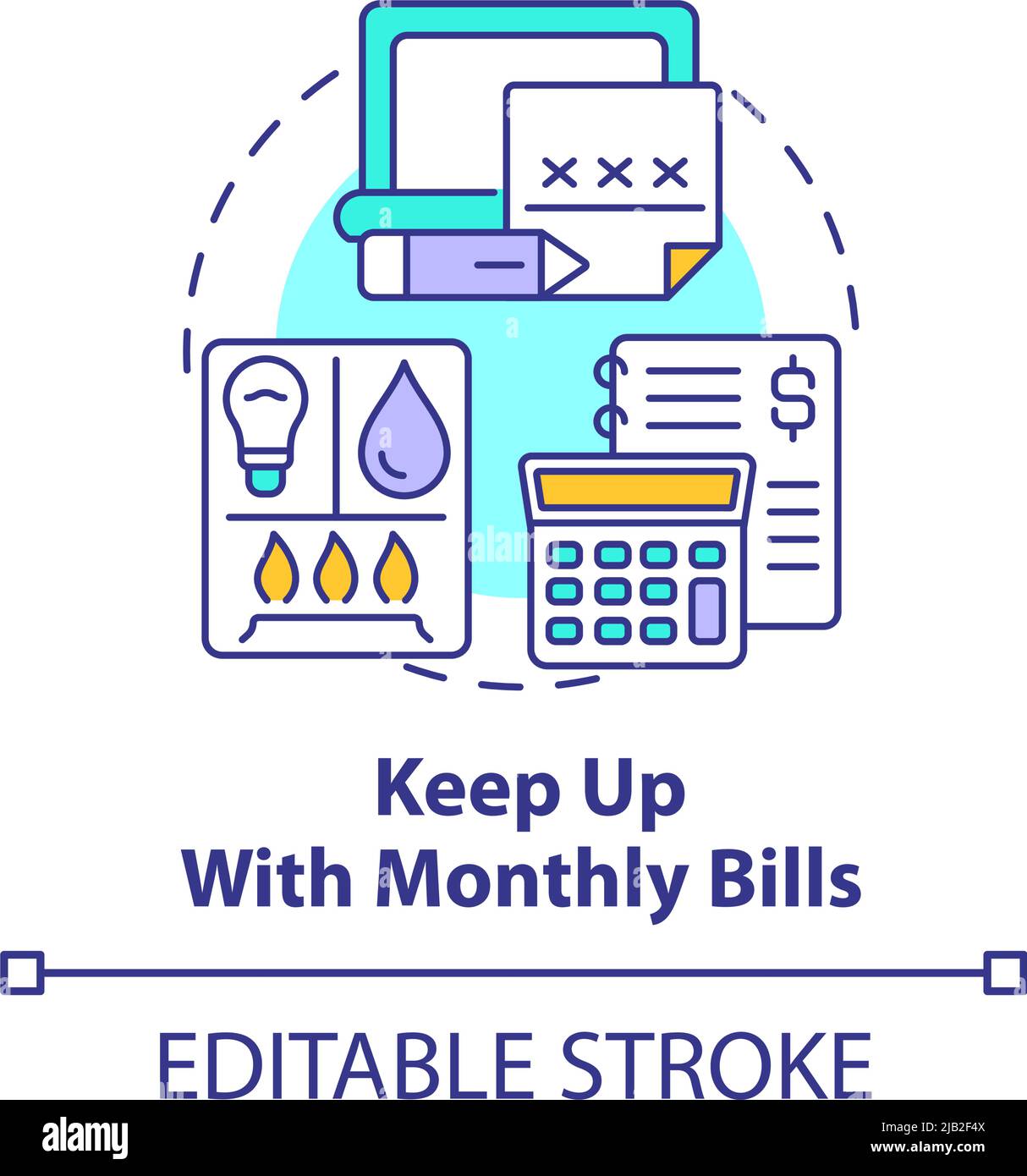 Monthly bills Stock Vector Images - Alamy