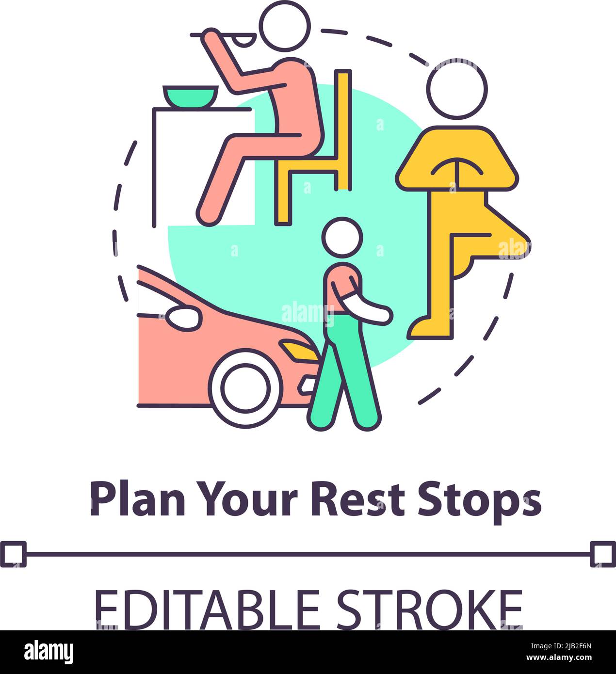 Plan your rest stops concept icon Stock Vector Image & Art - Alamy