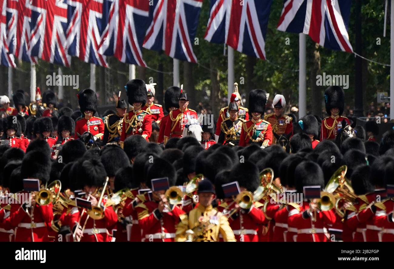 The Duke of Cambridge, Princess Royal and Prince of Wales take part in ...