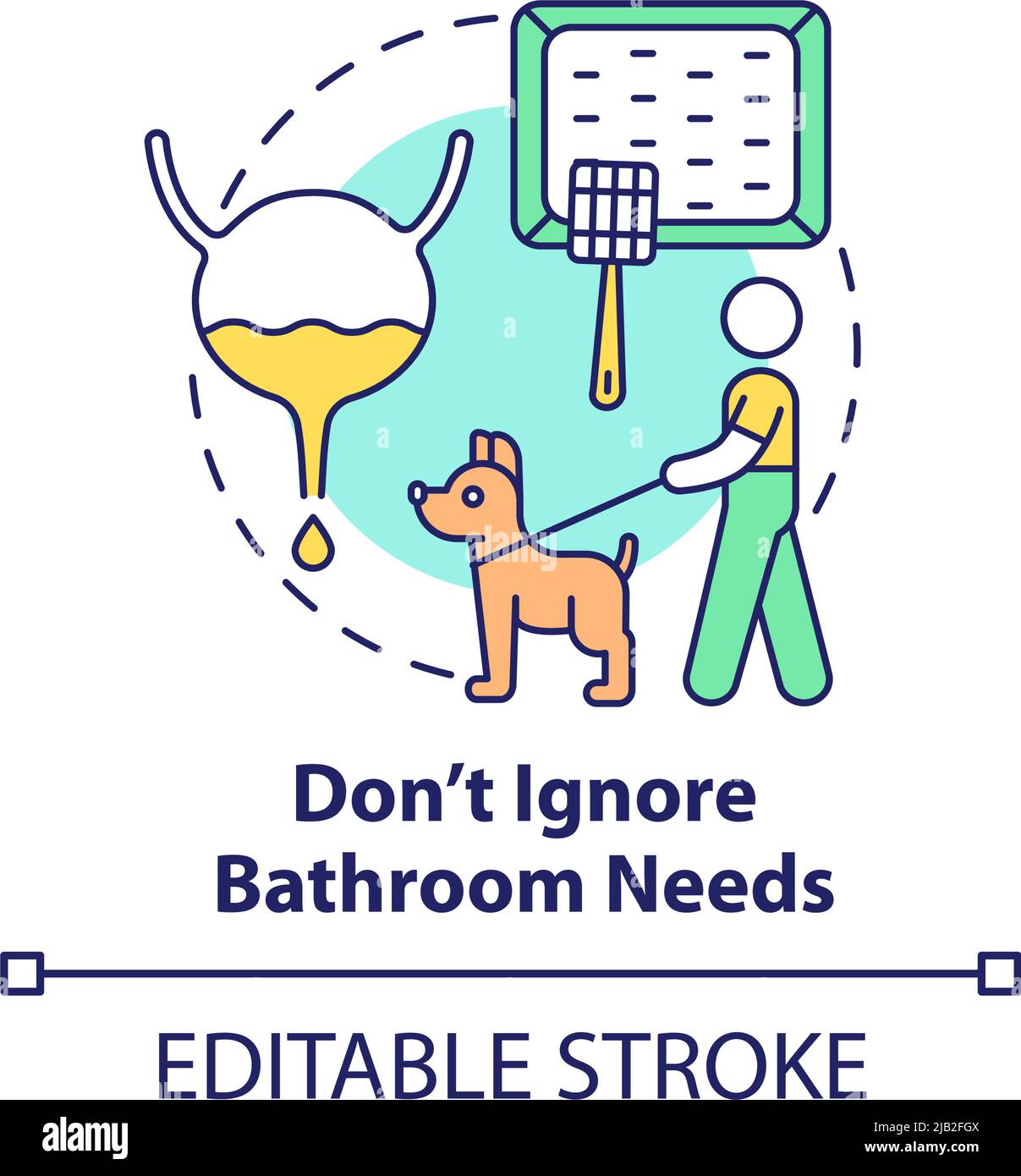 Do not ignore bathroom needs concept icon Stock Vector Image & Art - Alamy