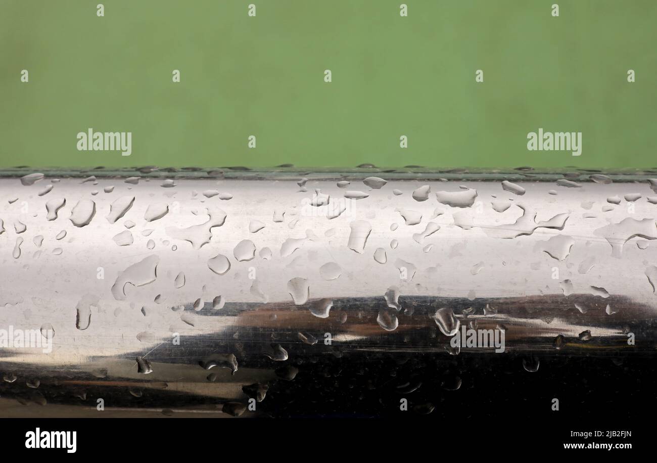 water drops on a metal surface Stock Photo - Alamy