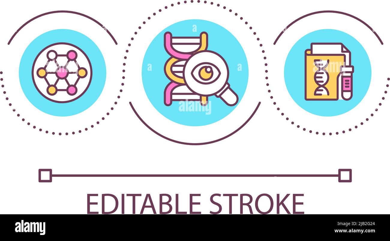 Discovering DNA story loop concept icon Stock Vector Image & Art - Alamy