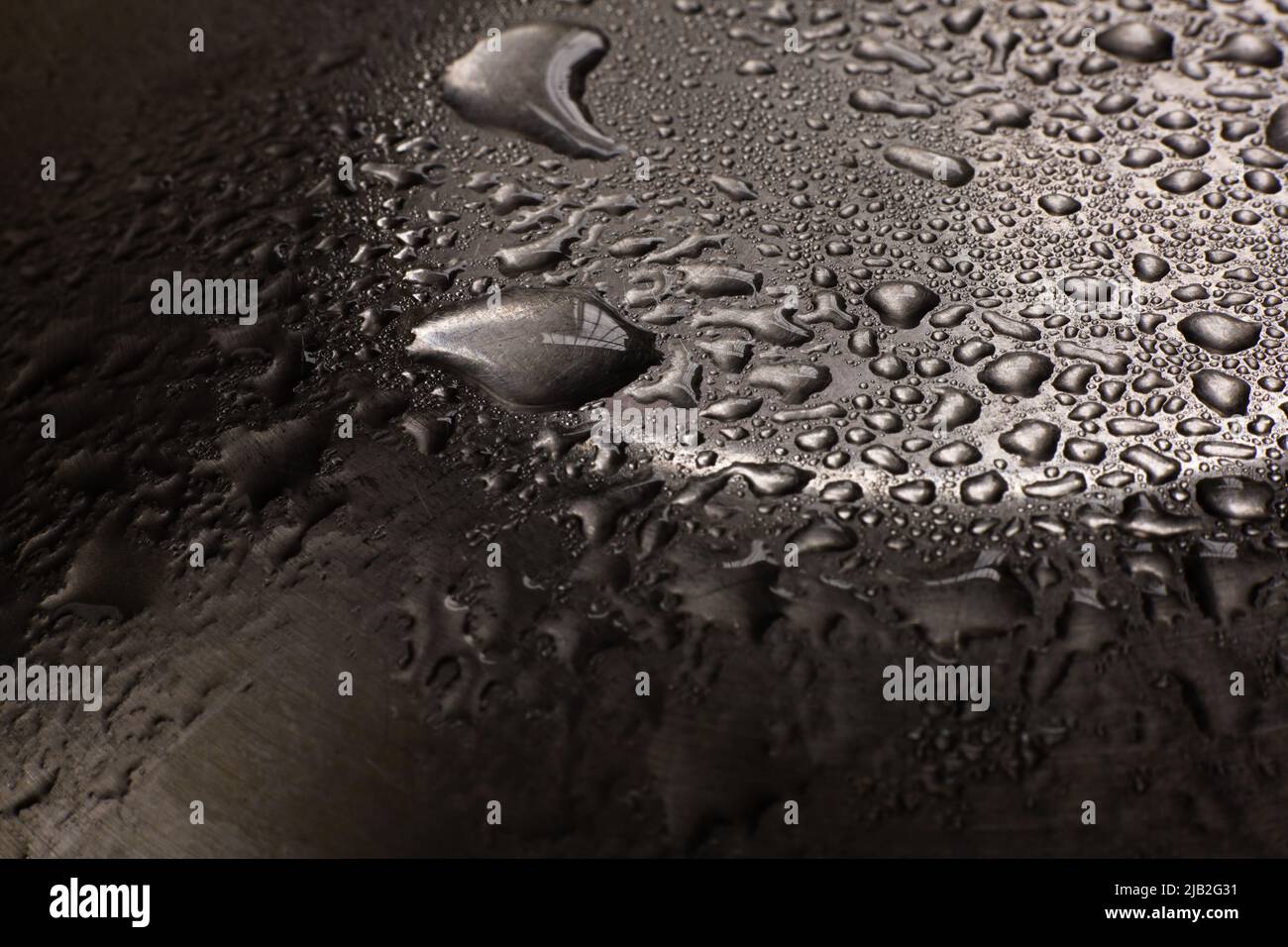 water drops on a metal surface Stock Photo - Alamy