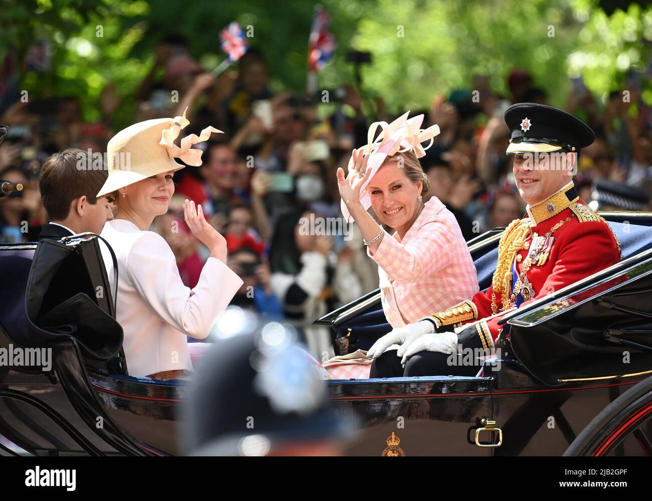 June 2nd, 2022. London, UK. The Earl of Wessex, Countess of Wessex and ...