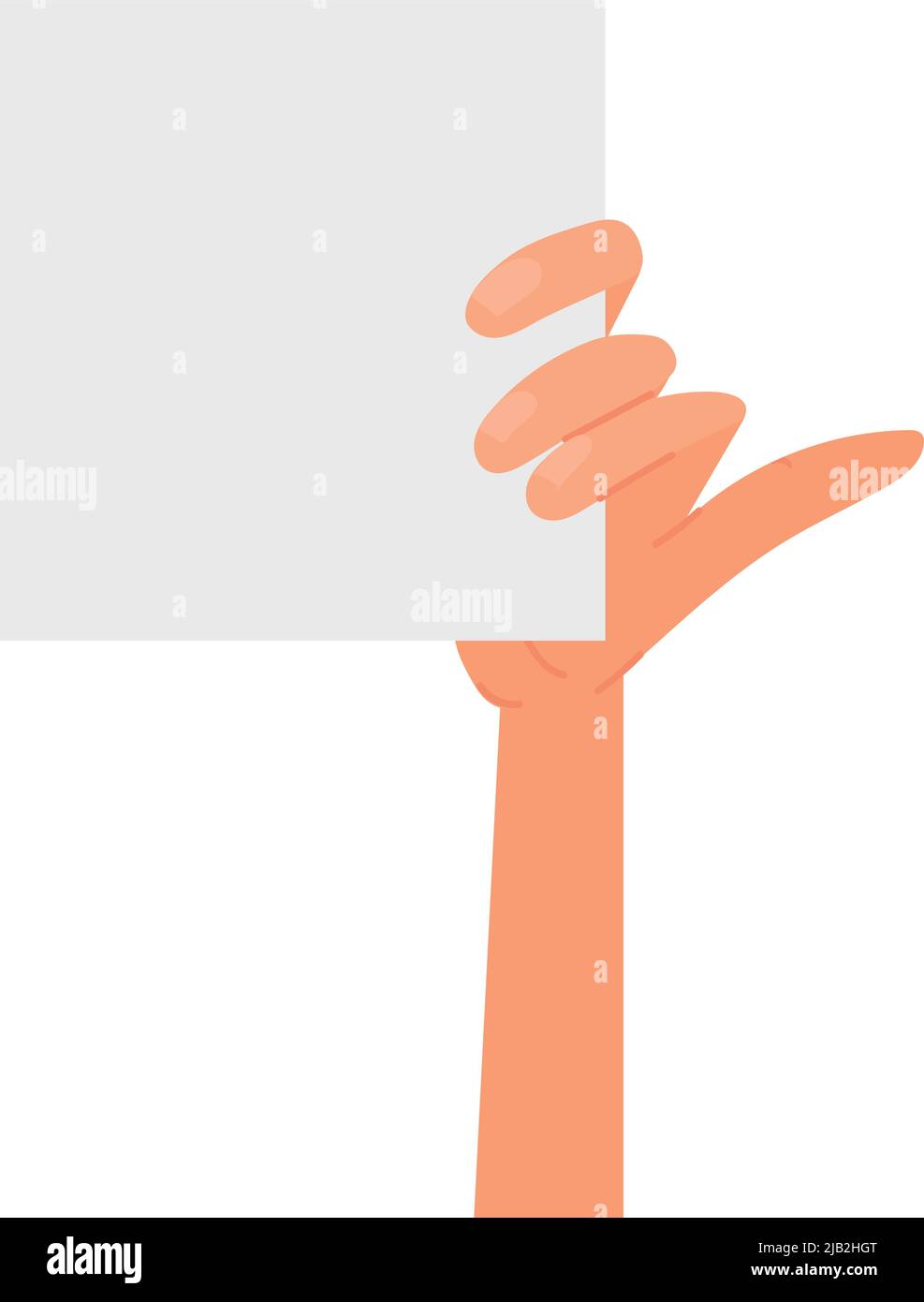 Blank paper square in holding hand. White note Stock Vector Image & Art ...