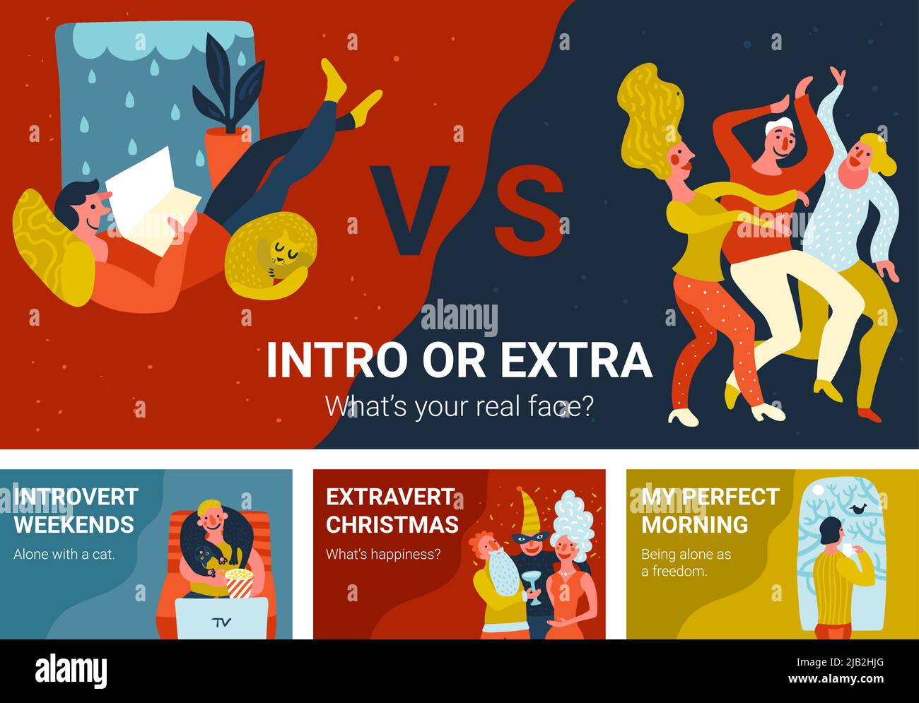 Introvert Vs Extrovert Infographic