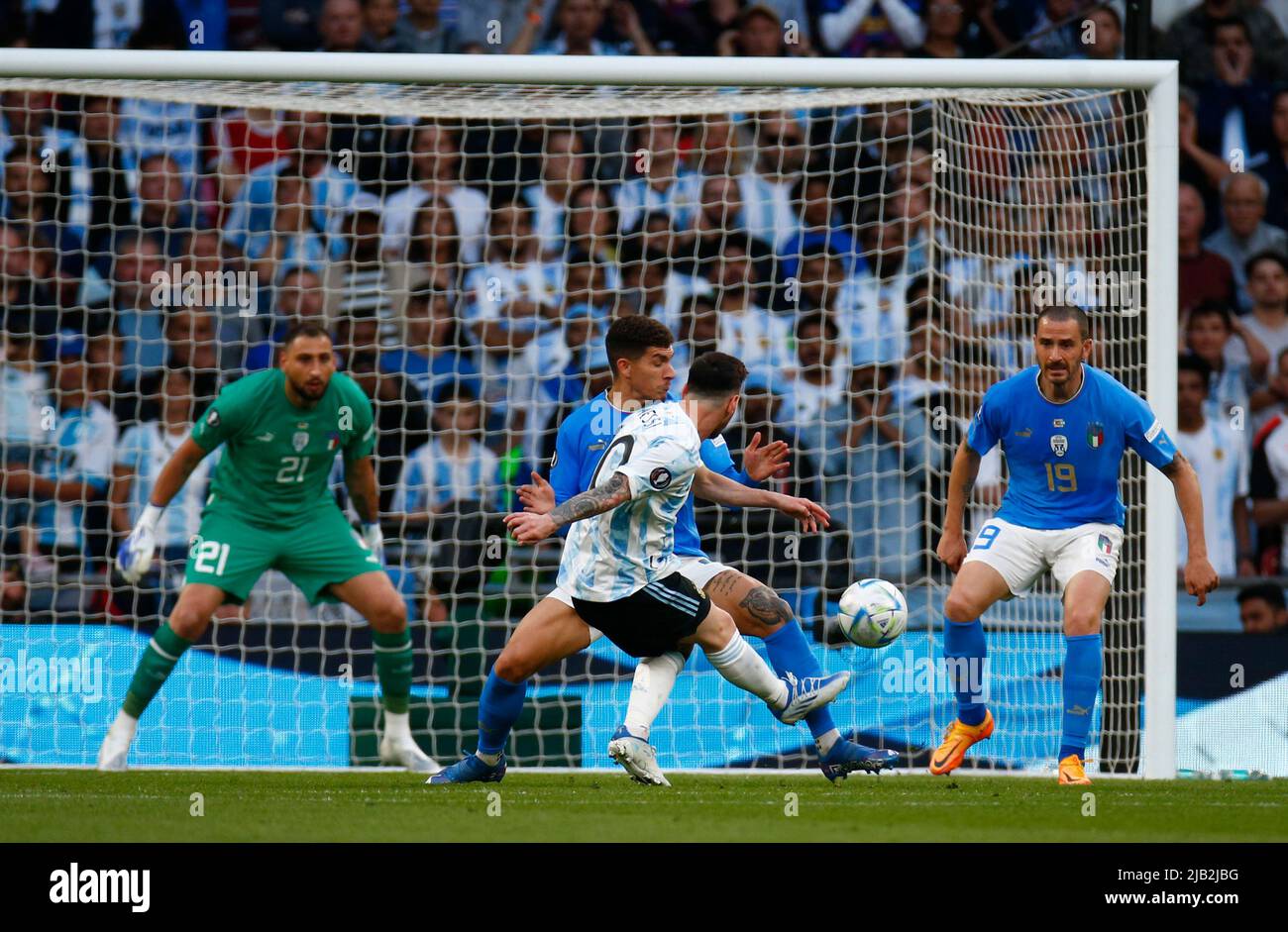LONDON, ENGLAND - JUNE 01: Lionel Messi of Argentina during Finalissima ...