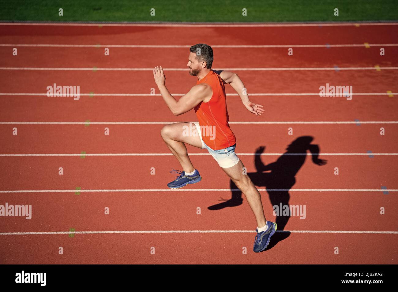 challenge and competition. marathon speed. sprinter. energetic man on ...