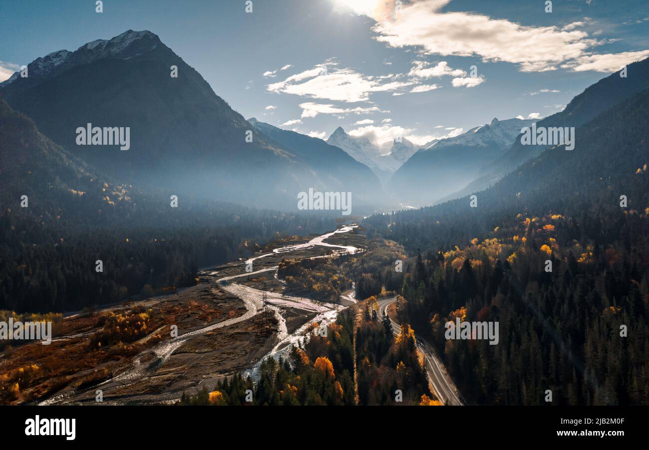 Top aerial view fast mountain hi-res stock photography and images - Alamy