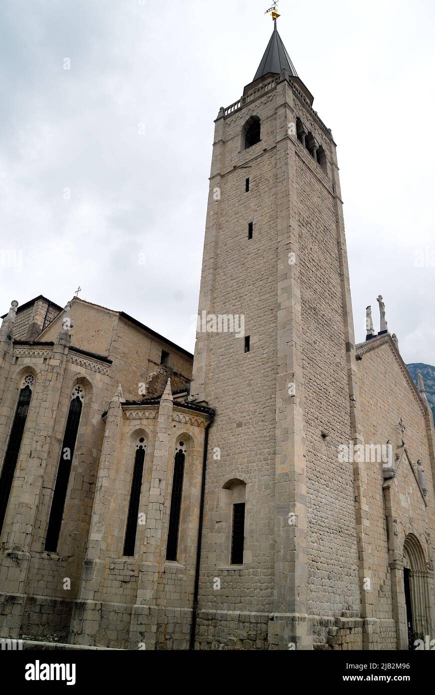 Venzone, Friuli Venezia Giulia, italy. the medieval cathedral. The town ...