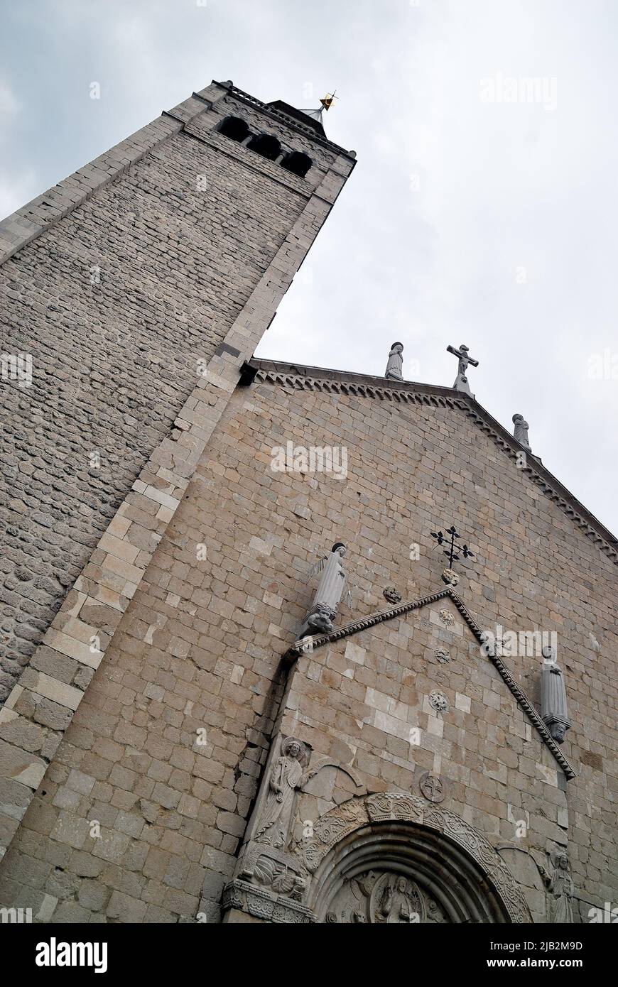 Venzone, Friuli Venezia Giulia, italy. the medieval cathedral. The town ...