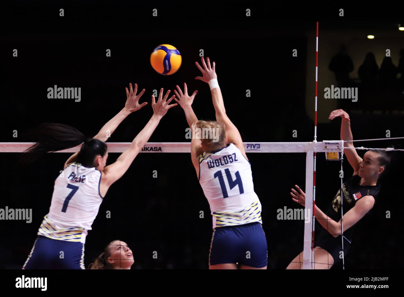 ANKARA, TURKEY - DECEMBER 19, 2021: Raphaela Folie and Joanna Wolosz in ...