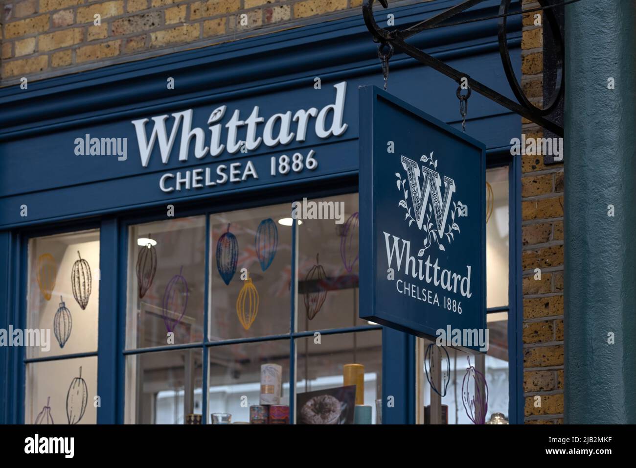 LONDON, UK - MAY 26, 2022: Sign outside Whittard Tea Shop at Covent ...