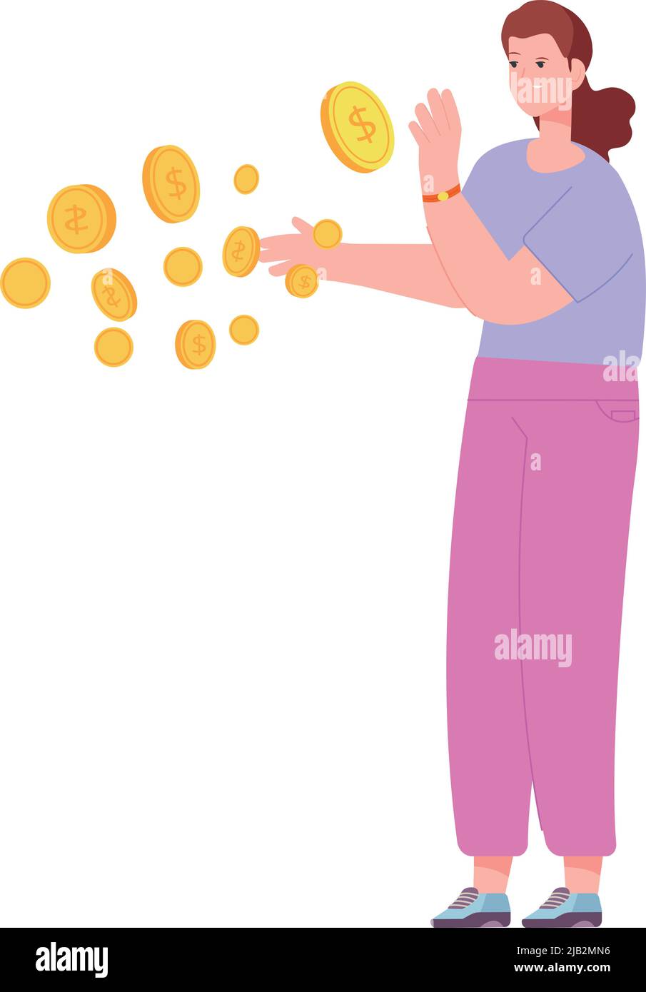 Cartoon illustration man catching woman hi-res stock photography and ...