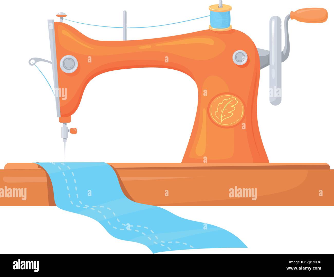 Sewing machine icon. Needlework cartoon symbol. Handmade hobby isolated ...