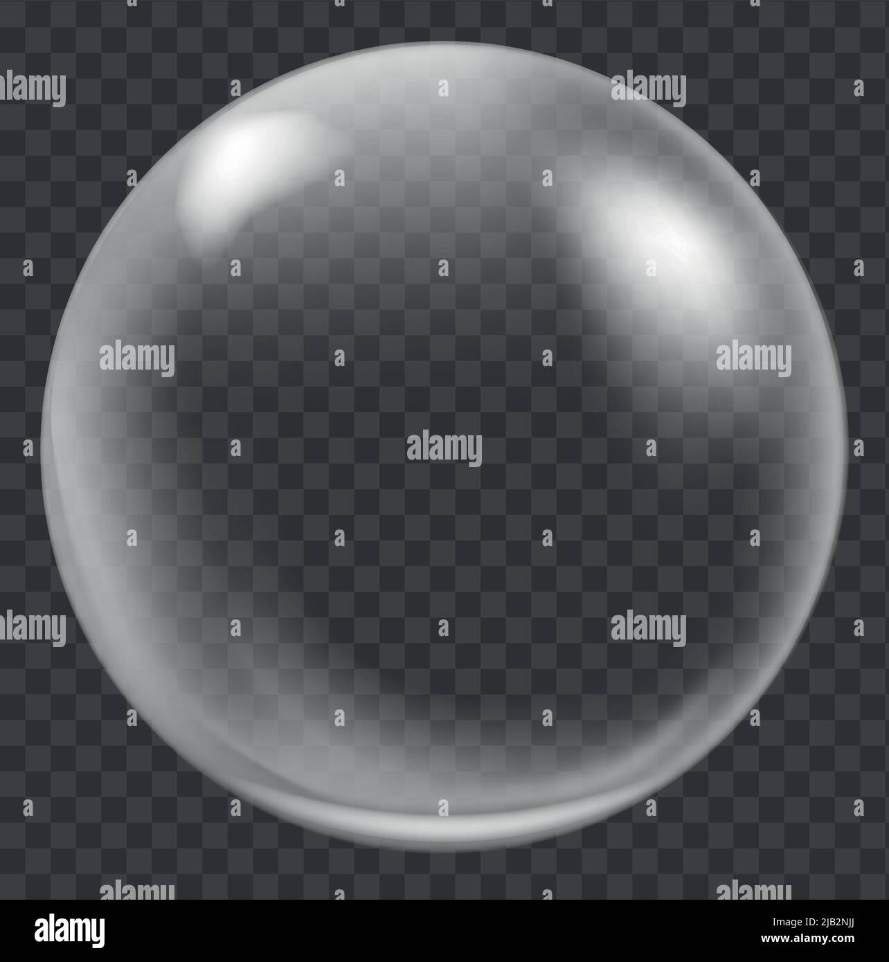 Soap bubble. Realistic clear air ball on transparent background. Vector ...