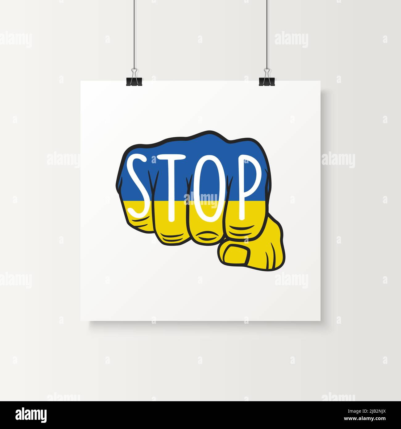 Stop War in Ukraine. Symbol of Struggle, Protest, Support Ukraine. No ...