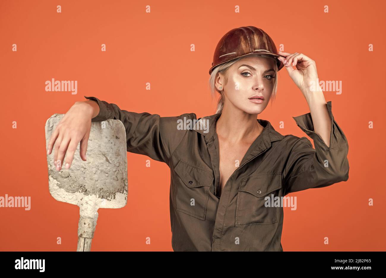 a bit tired. building and construction. lady architect worker. engineer ...