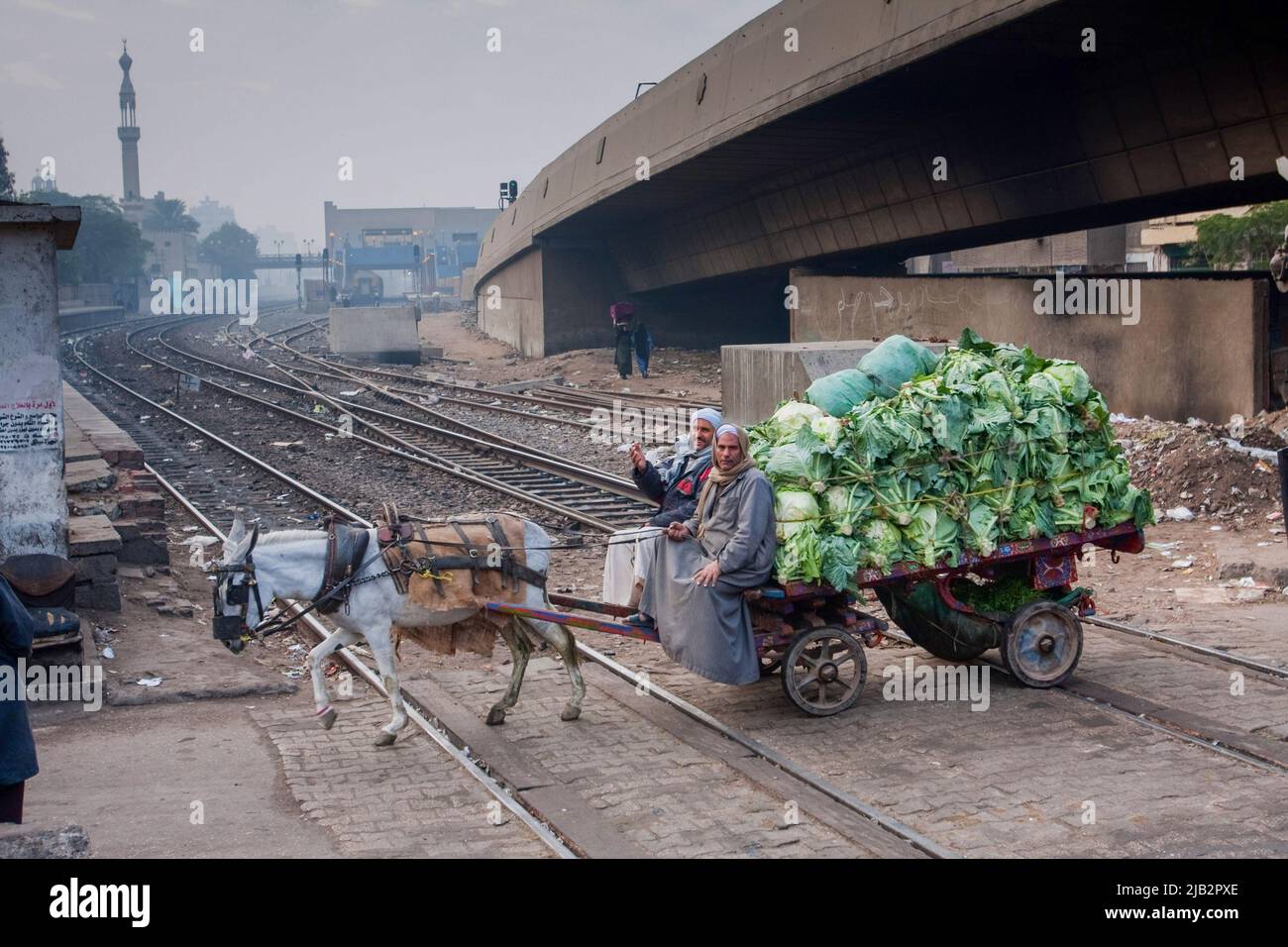 Egypt, Cairo. Railway station in Gizeh Stock Photo - Alamy