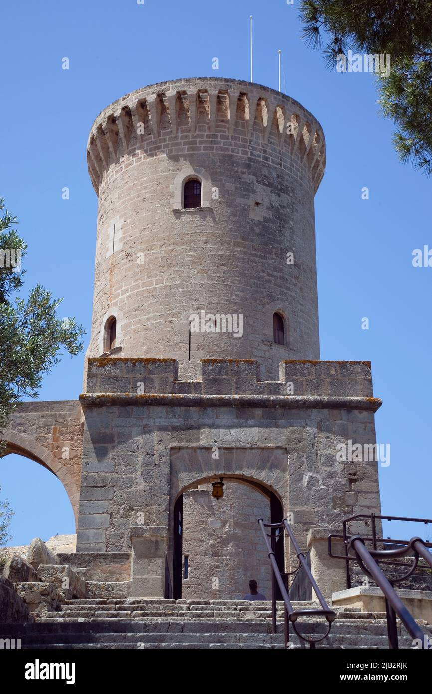 Spain, Balearic Islands, Majorca, Palma de Mallorca, Castle Bellver ...