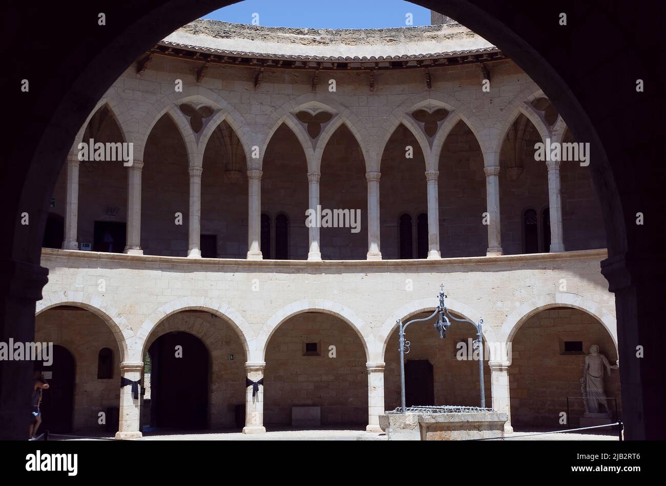 Spain, Balearic Islands, Majorca, Palma de Mallorca, Castle Bellver ...