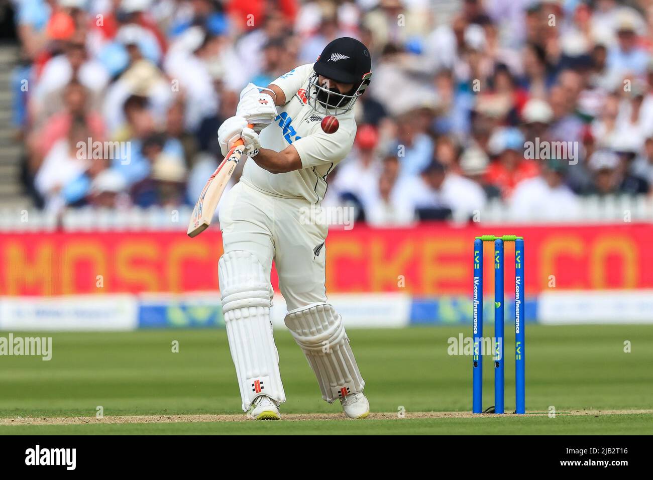 Ajaz Patel of New Zealand in action during the game Stock Photo - Alamy