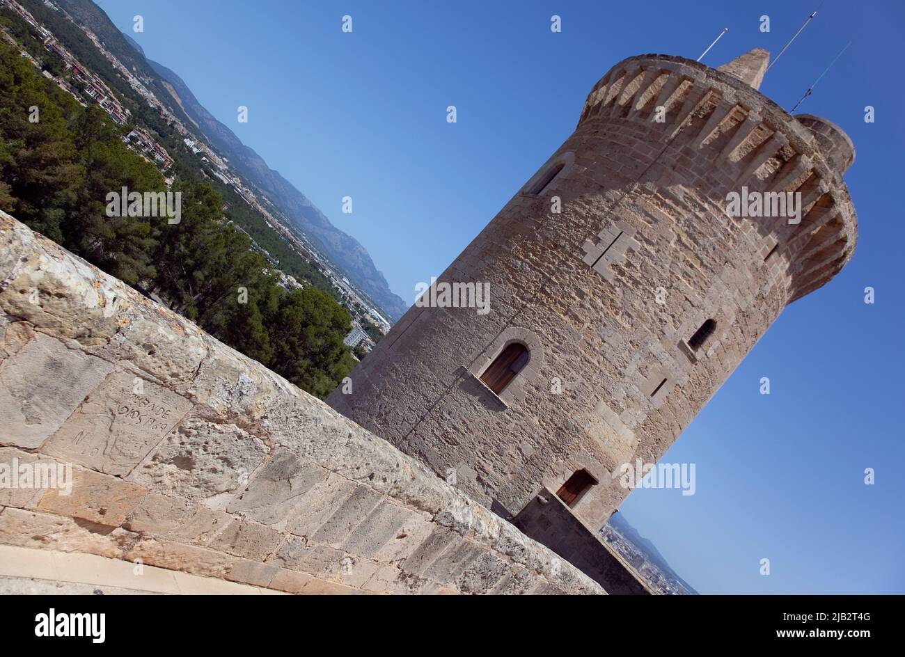 Spain, Balearic Islands, Majorca, Palma de Mallorca, Castle Bellver ...