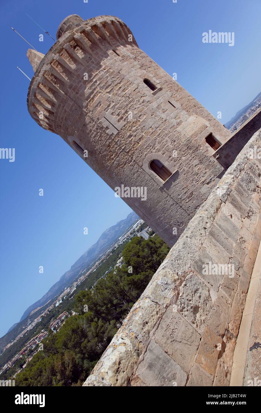 Spain, Balearic Islands, Majorca, Palma de Mallorca, Castle Bellver ...