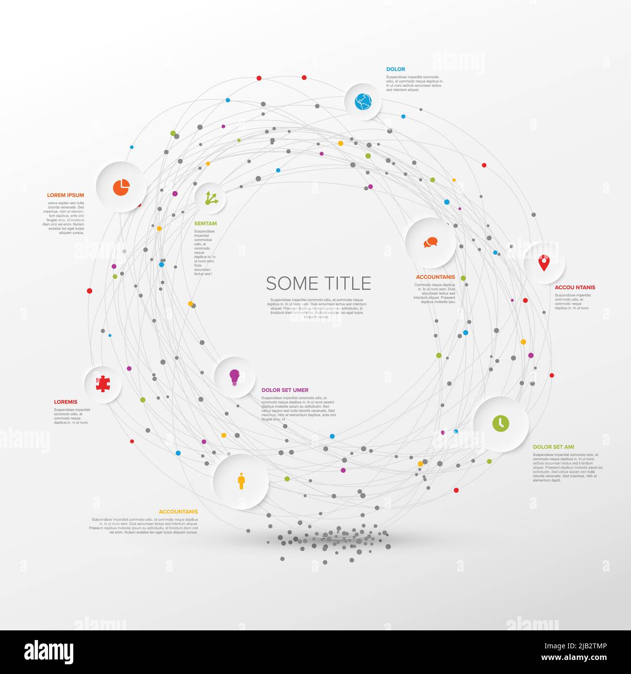 Vector multipurpose Infographic template with title and elements ...