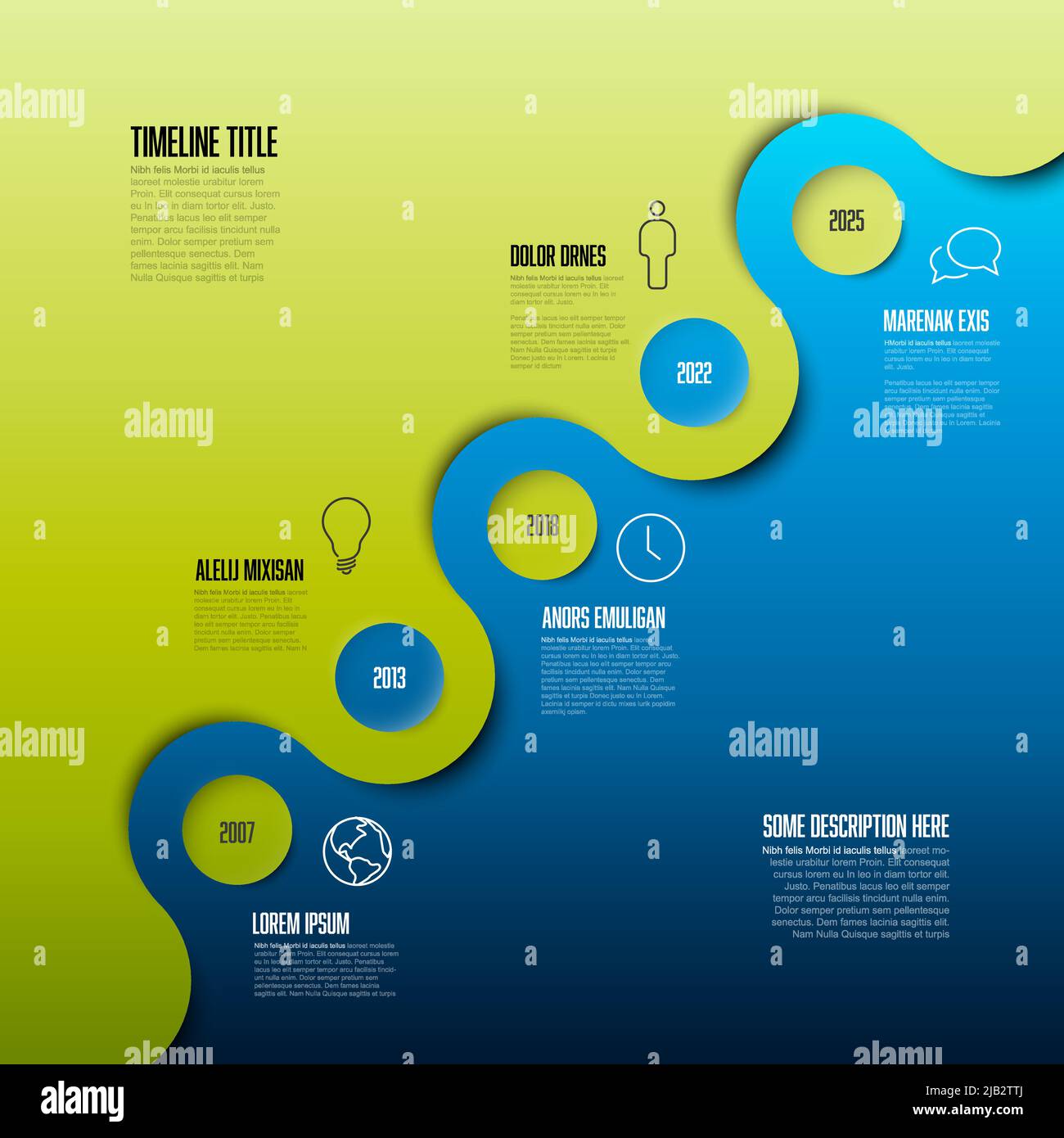 Vector diagonal Infographic Company Milestones Timeline Template with ...