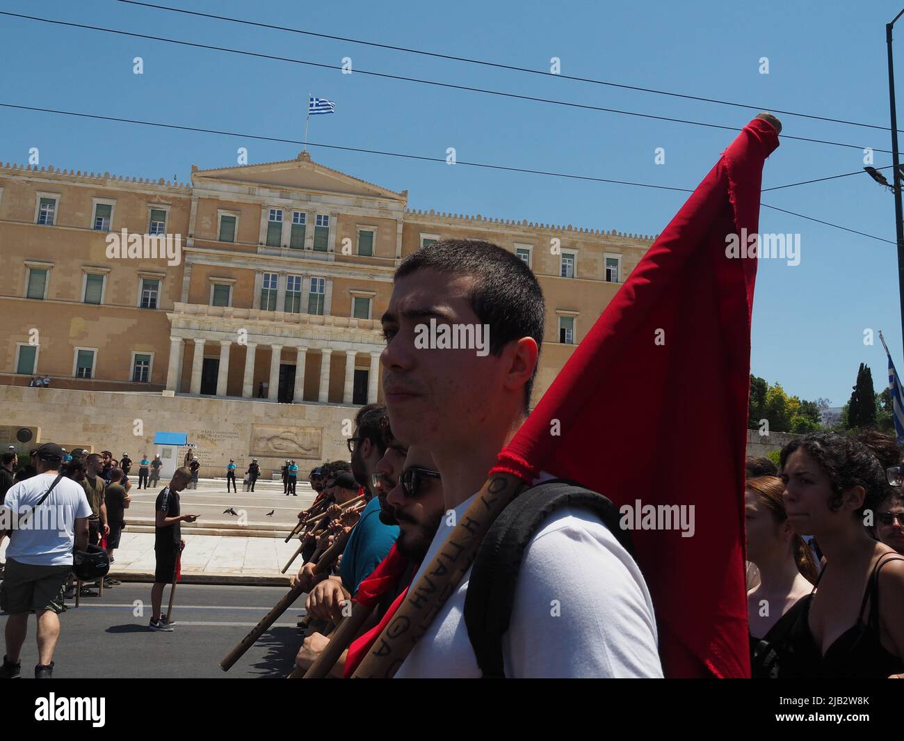Students protest in Athens against the presence of Police inside the ...