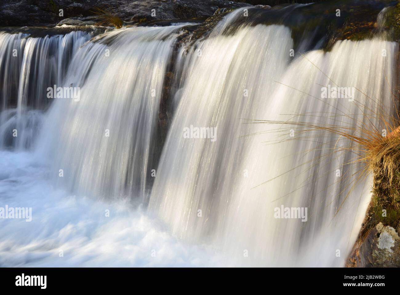The water cycle; movement in the waterfall Stock Photo - Alamy