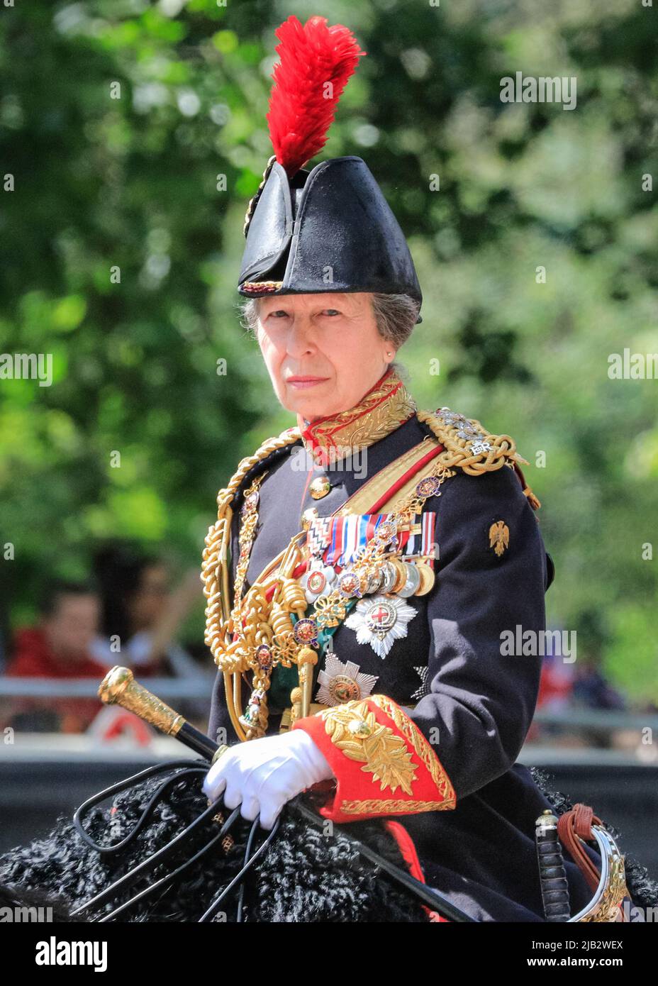 London, UK. 02nd June, 2022. Princess Ann, the Princess Royal on ...