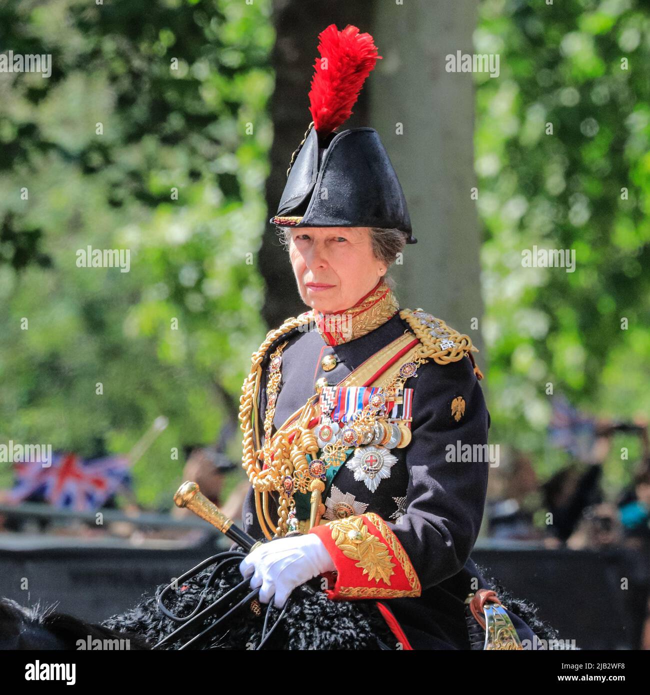 London, UK. 02nd June, 2022. Princess Ann, the Princess Royal on ...