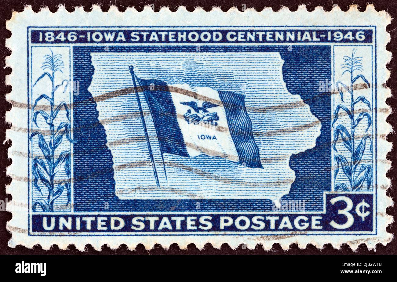 USA - CIRCA 1946: A stamp printed in USA issued for the Centenary of ...
