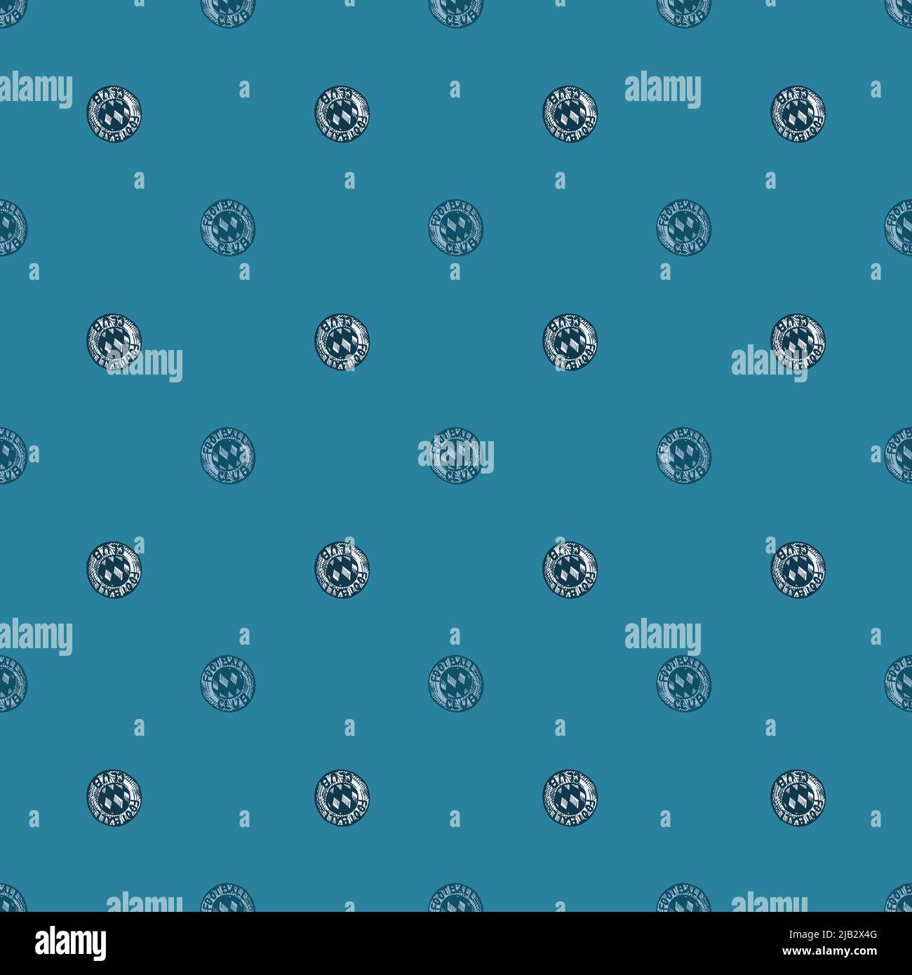 Football emblem engraving seamless pattern. Vintage background sport ...