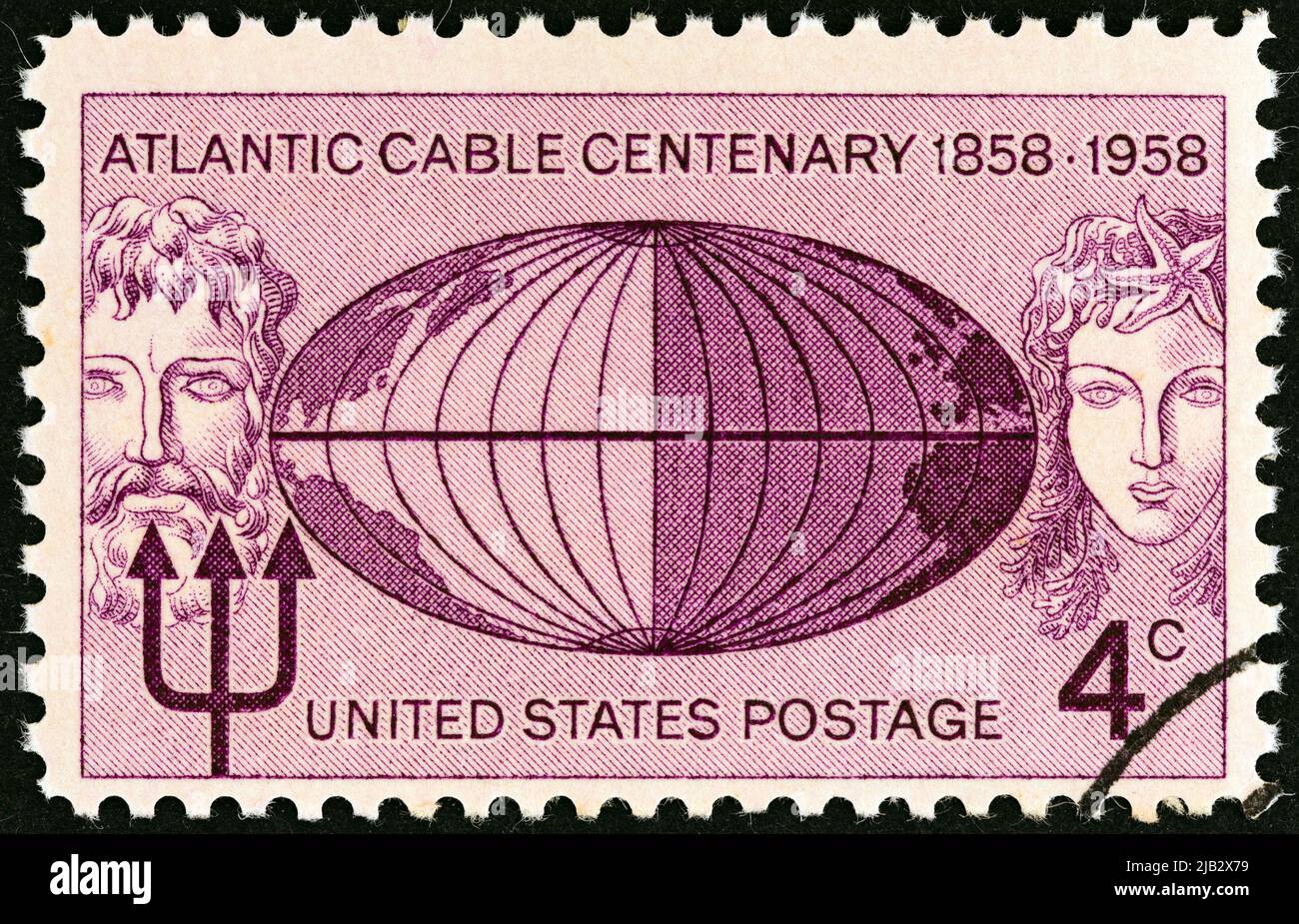 USA - CIRCA 1958: A stamp printed in USA issued for the centenary of ...