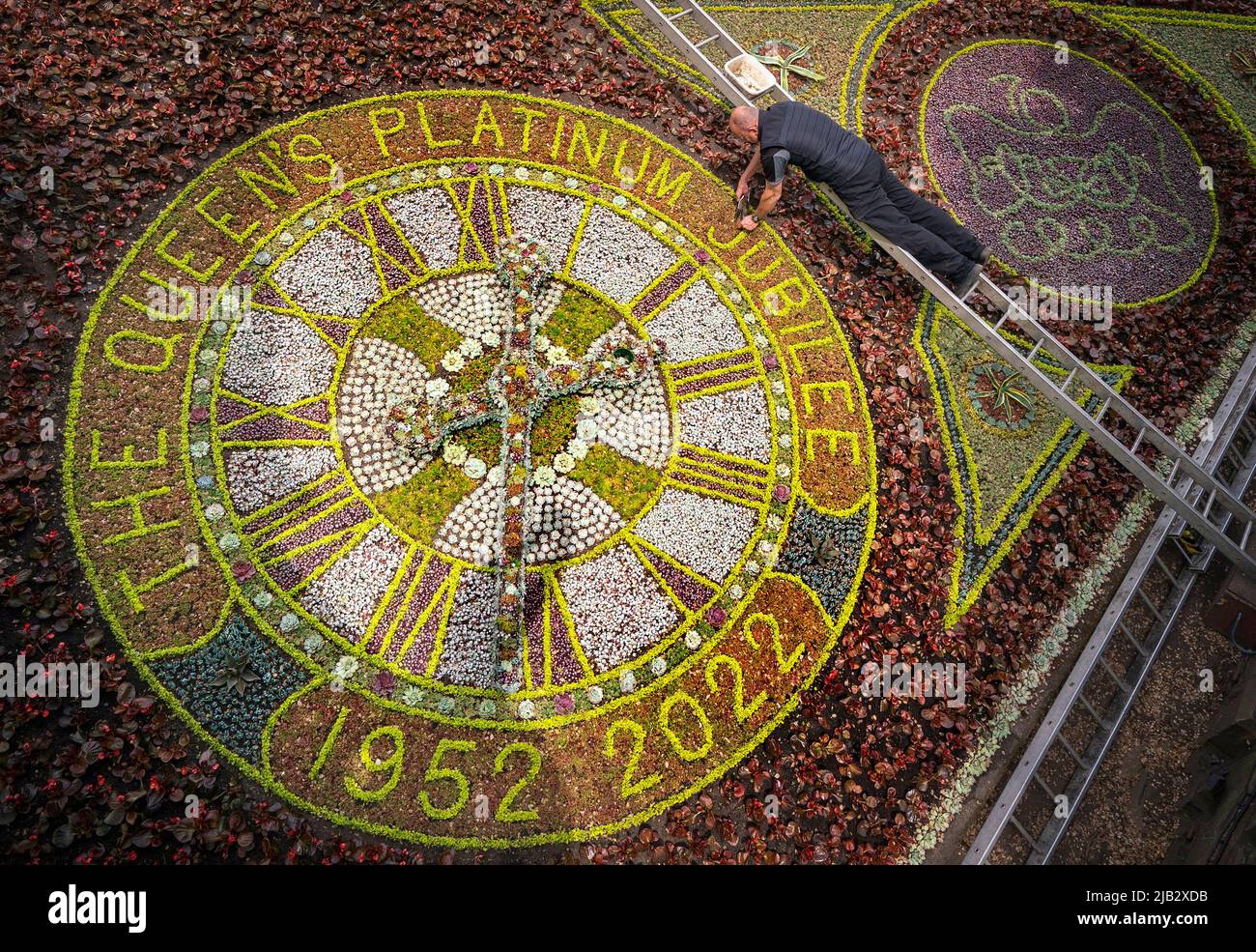 Head gardener David Dorward next to this year's design on the world's ...