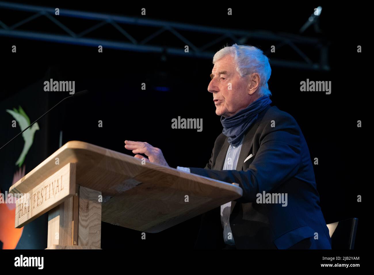 Hay-on-Wye, Wales, UK. 2nd June, 2022. Margaret Percy and Hugh Purcell ...