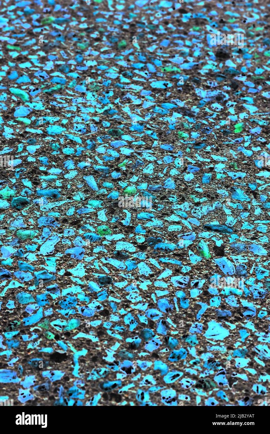Full frame view of a terrazzo floor with lots of stones and gravel ...