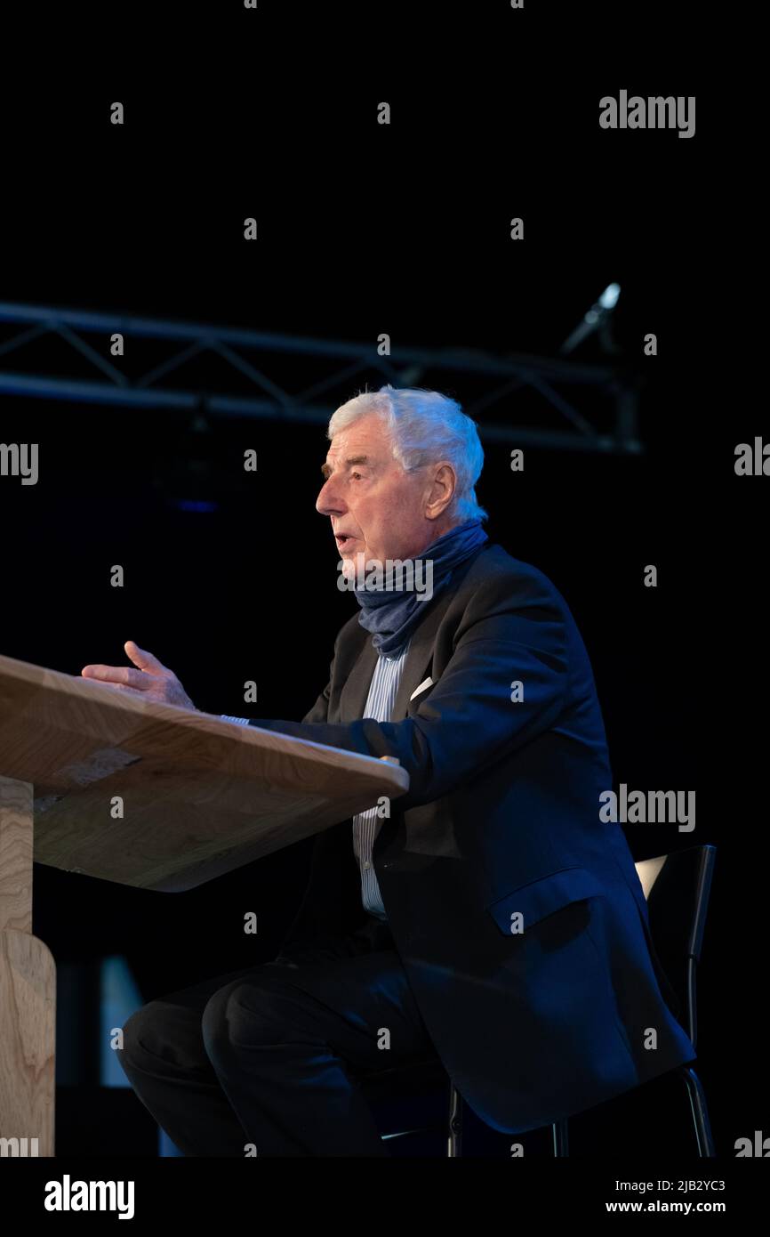 Hay-on-Wye, Wales, UK. 2nd June, 2022. Margaret Percy and Hugh Purcell ...