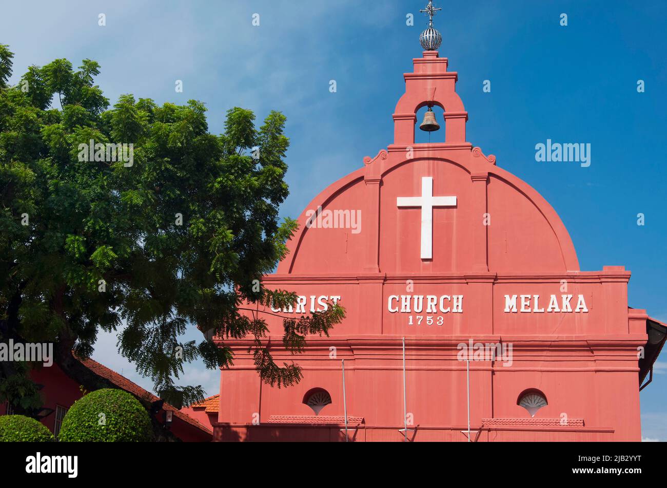 the historic christ church built in 1753 in the city of Melaka Malaysia ...