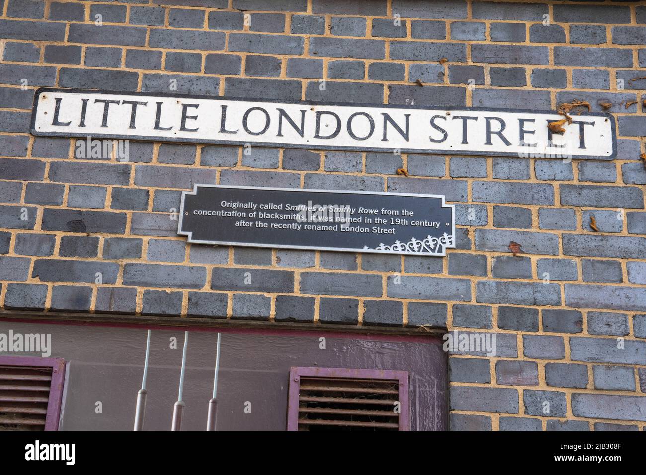 Little London Street sign in Norwich Norfolk with history plaque below ...