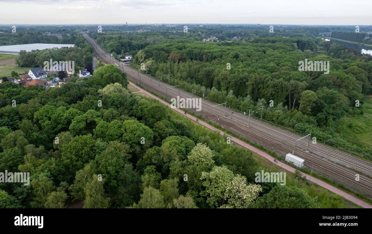 Aerial view railway railroad hi-res stock photography and images - Alamy