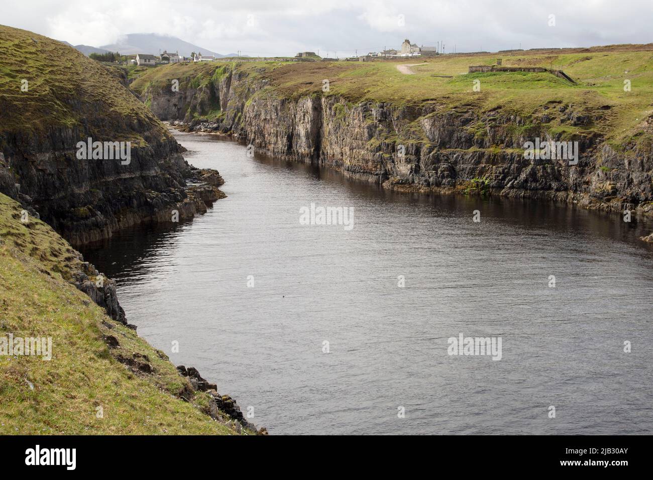 Sea inlet to Smoo Cave, Durness, Sutherland , Scotland Stock Photo - Alamy