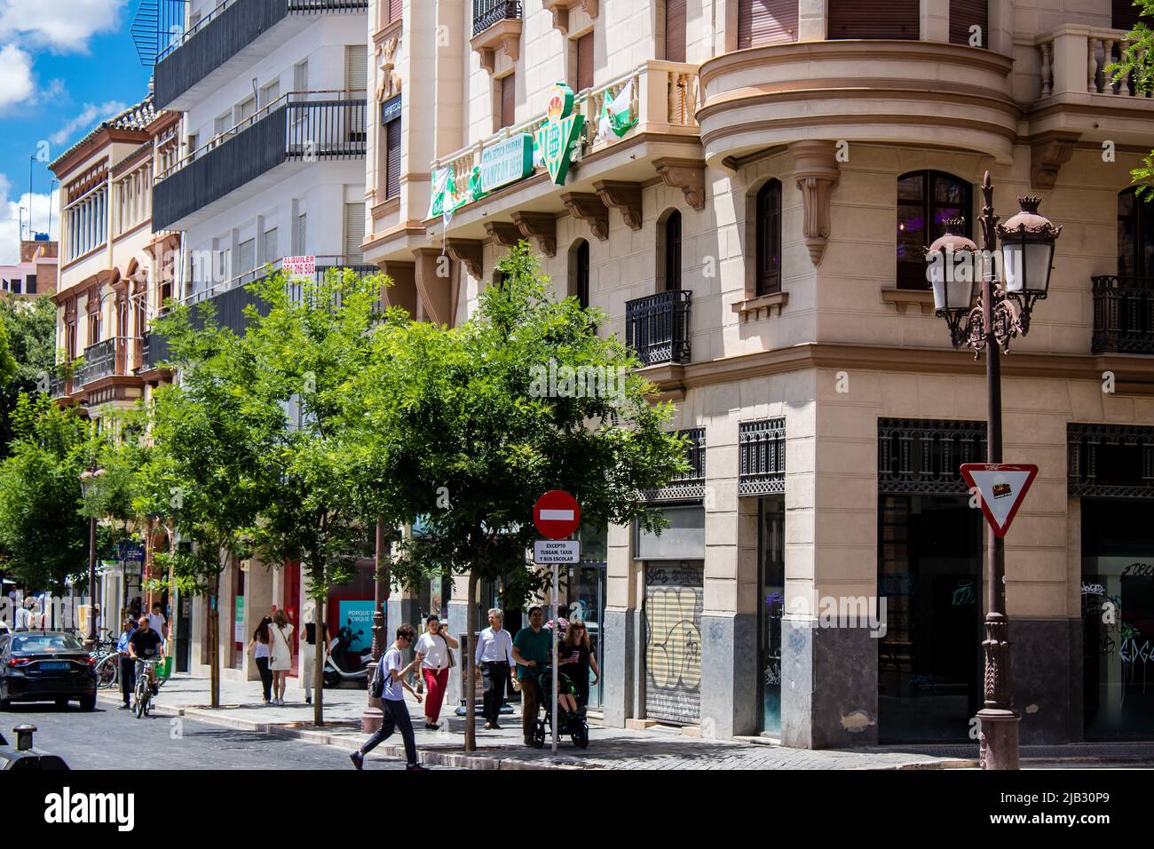 Seville, Spain - June 01, 2022 Cityscape and architecture of Seville ...