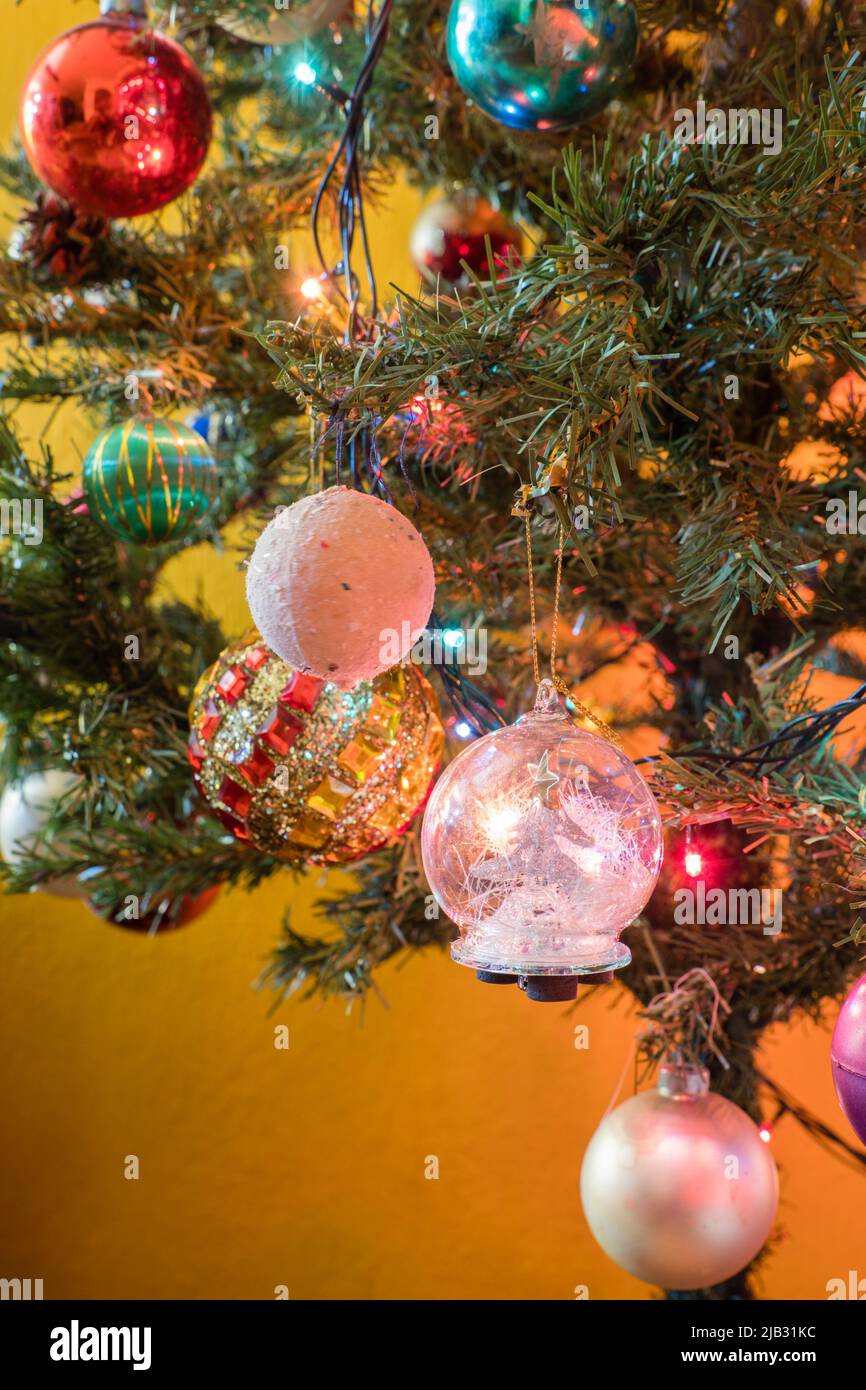 Multi colored christmas decoration Stock Photo - Alamy