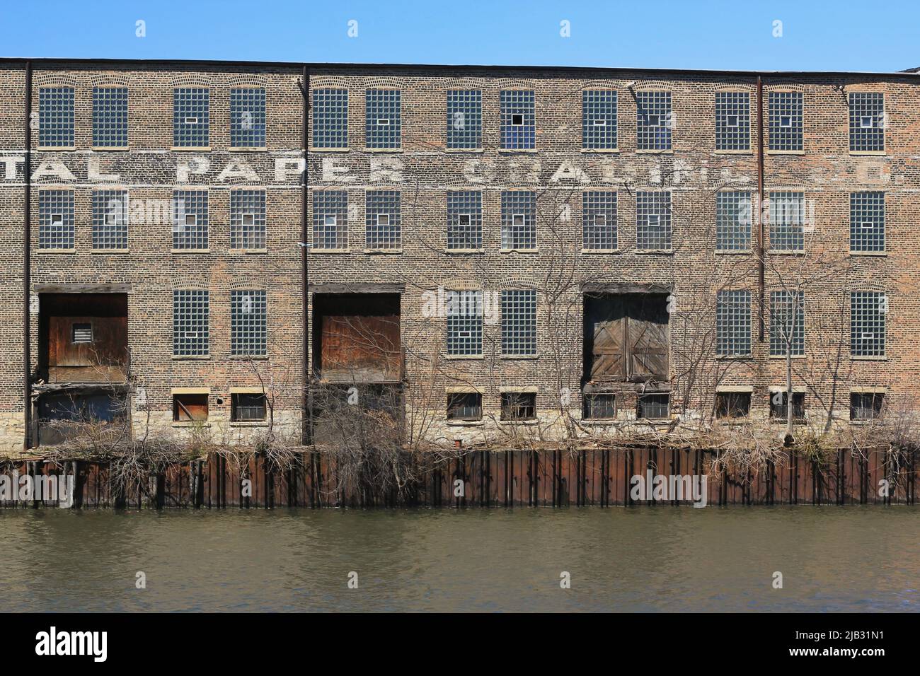 Vintage factory warehouse building in the industrial district Stock ...