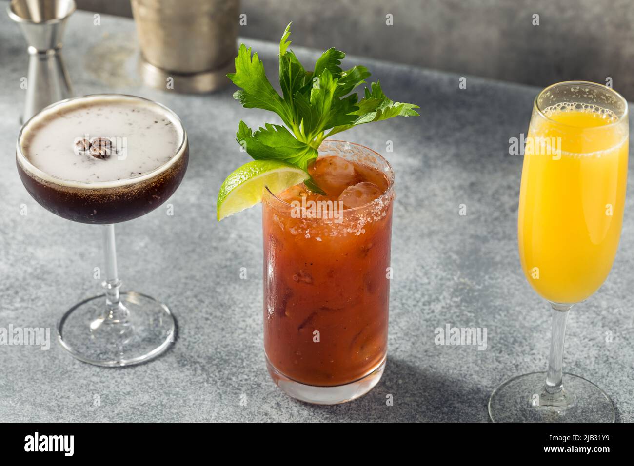 Cold Boozy Brunch Cocktails for Breakfast with Mimosa Espresso Martini ...